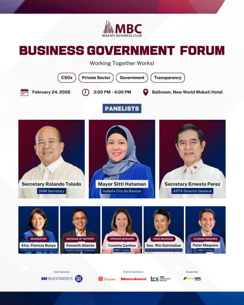Working with the Government – Makati Business Club | non-profit ...